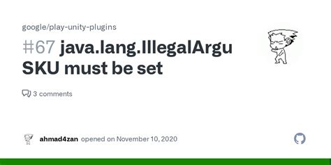 Javalangillegalargumentexception Sku Must Be Set · Issue 67