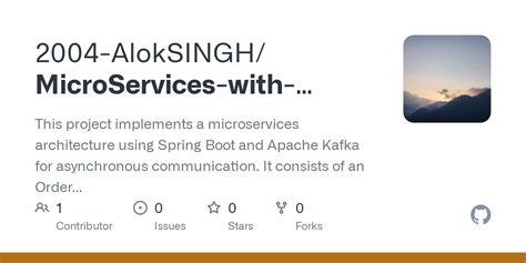 Github 2004 Aloksinghmicroservices With Kafka This Project Implements A Microservices