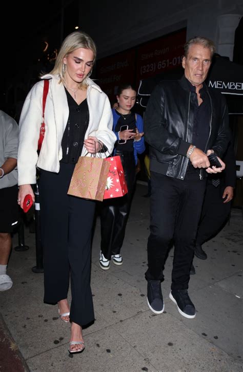 Emma Krokdal And Dolph Lundgren Leaves Dinner At Members In West
