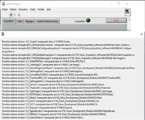Problème Executable Avec Utilisation De Nivision Sur Pc Sans Labview