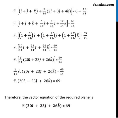Question 10 Equation Of Plane Passing Through Intersection