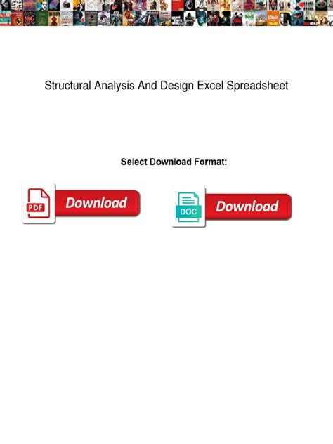 Structural Analysis And Design Excel Spreadsheet Pdf Microsoft Excel Spreadsheet