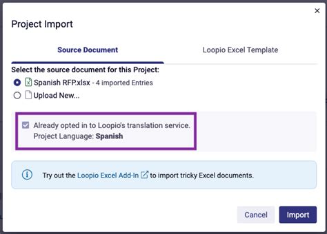 Importing From A Non English Source Document To A Loopio Project