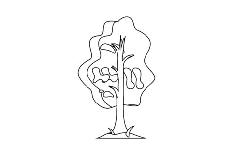 Tree Floral Symbol Outline Graphic By Fadhiesstudio Creative Fabrica