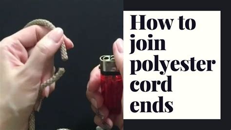 Mastering The Technique How To Join Polyester Cord Ends Tutorial YouTube