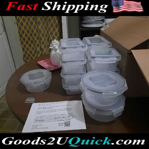 32 Piece Food Storage Containers Set With Easy Snap Lids 16 Lids 16