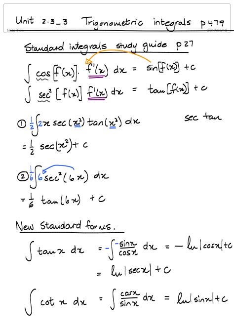 SOLUTION Trigonometric Integrals Studypool