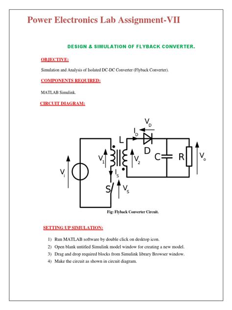 Simulation And Analysis Of An Isolated Dc Dc Flyback Converter Pdf