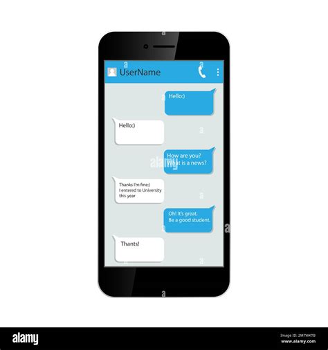 Social Network Concept Messenger Window On Smartphone Chating And