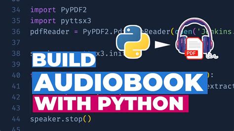 Create Audio Book With Python Pdf To Audio With Source Code Youtube