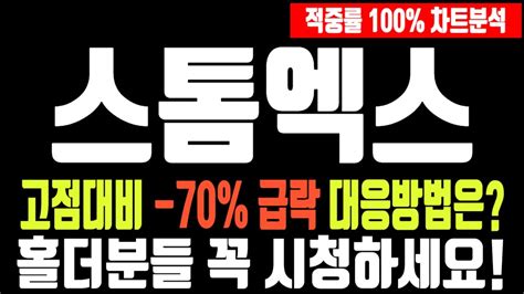 스톰엑스 고점대비 70 급락 대응방법은 홀더분들 꼭 시청하세요 스톰엑스 스톰엑스코인 스톰엑스분석 스톰엑스전망 스톰