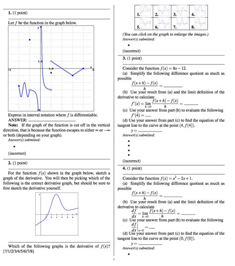 Solved 1 1 Point 1 2 Let F Be The Function In The Graph