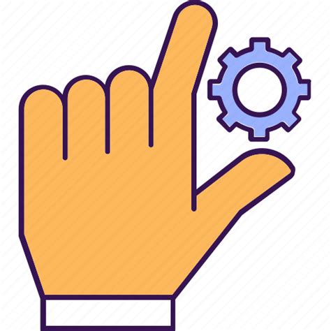 Preferences Cogwheel Gear Gearwheel Hand Icon Download On Iconfinder
