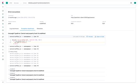 APM Updated Stacktrace Experience Issue Elastic Kibana GitHub