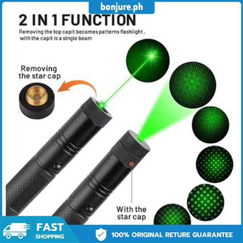 Bonjure Green Laser Pointer 10000m Usb Charging Built In Battery Laser Torch High Powerful Red