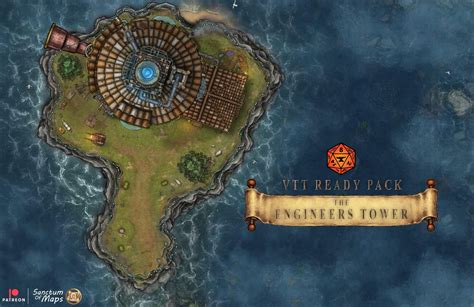 Oc Journey To The Engineers Tower 50x50 Battlemap Rbattlemaps
