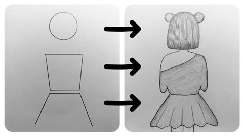 اجمل رسم بنت بالقلم الرصاص بطريقة سهلة Youtube