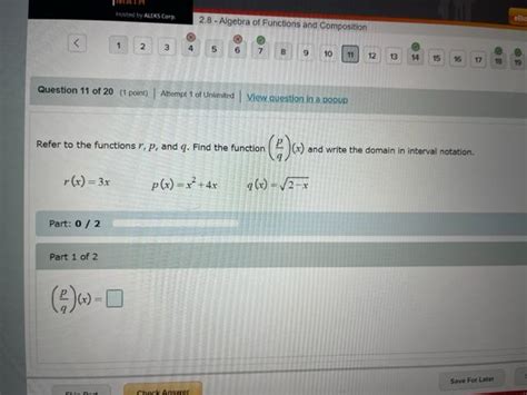 Solved Refer To The Functions Rp And Q Find The Function