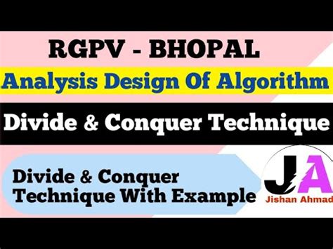Divide And Conquer Techniques Analysis Design Of Algorithm ADA