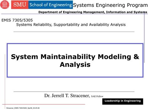 Ppt System Maintainability Modeling And Analysis Powerpoint