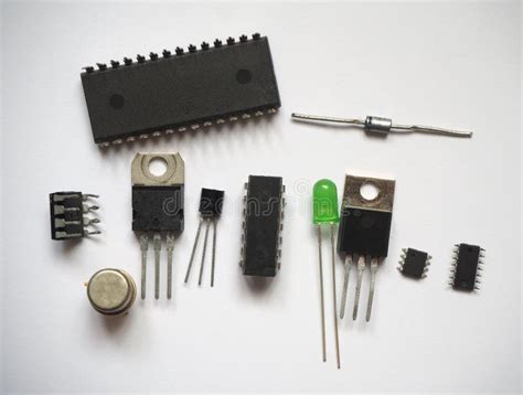 Various Electronic Circuit Elements Stock Image Image Of Diode Mixed