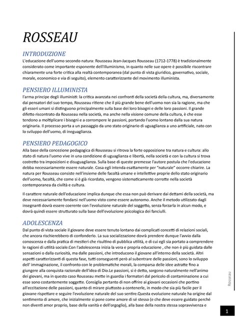 Rosseau Ggtt Rosseau Rosseau Introduzione Leducazione Delluomo Secondo Natura Rousseau
