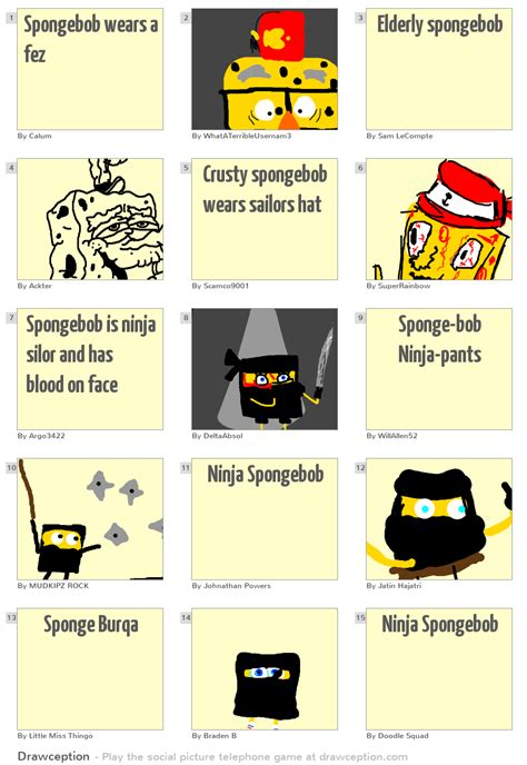 Spongebob Wears A Fez Drawception