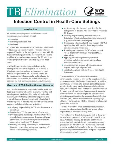 Tuberculosis Precautions