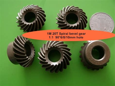 2PCS Steel 1M 20T Spiral Bevel Gear M1 Modulus 1 1 90 Degrees Differential Gear Same