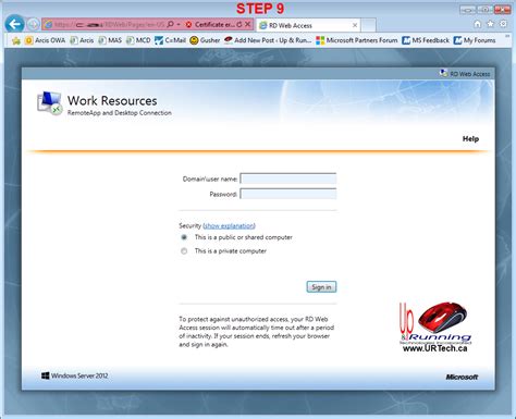 RDS Rdweb Login Up Running Technologies Calgary
