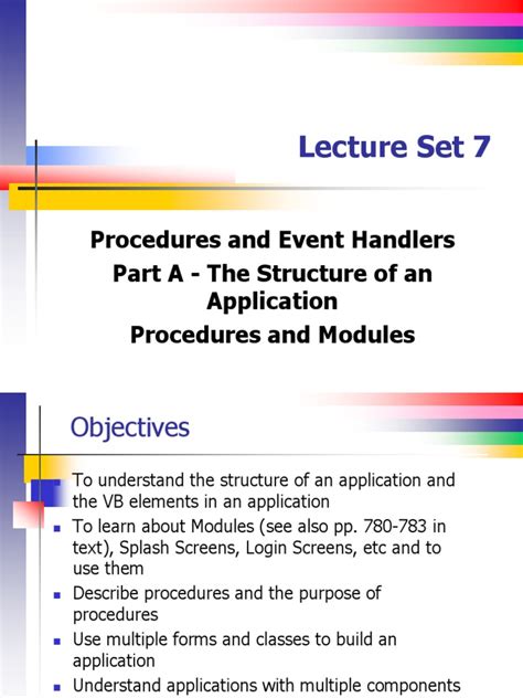 pdf lecture set 07a the structure of an application procedures and modules 1 dokumen tips
