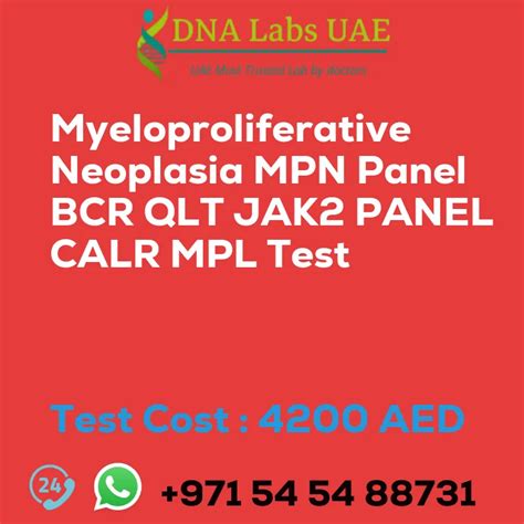 Myeloproliferative Neoplasia Mpn Panel Bcr Qlt Jak2 Panel Calr Mpl Test Cost