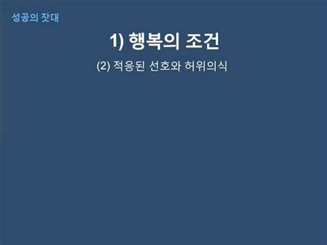 성공과행복 보고서