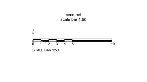 Autocad Drawing Scale Bar 1 50 Dwg Dxf