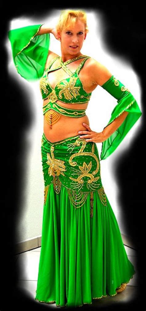 Custom Made Belly Dance Costume Embellished Egyptian Outfit Etsy
