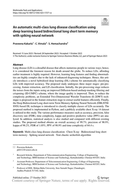 An Automatic Multi Class Lung Disease Classification Using Deep Learning Based Bidirectional