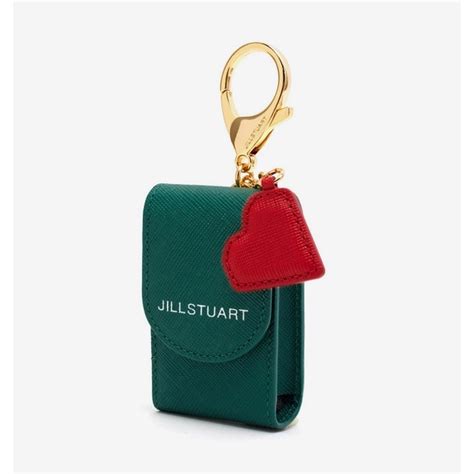 吉麗絲朵 Jill Stuart 皮革標誌心形裝飾智能鑰匙扣米色黑色綠色紅色 蝦皮購物