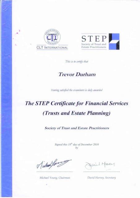 Step Certificate Pdf