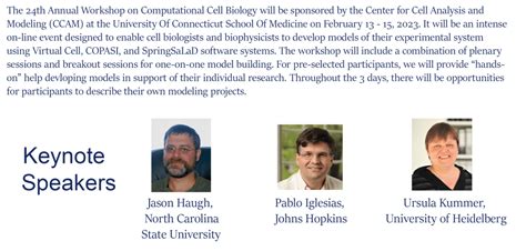 Computational Cell Biology Workshop Feb 13 15 Center For Reproducible Biomedical Modeling