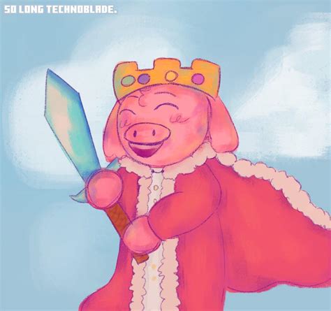 Technoblade Art I Made Today Idk How To Work Reddit My Reply In The