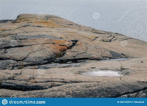 Rock Formations On The Shore Overlooking The Sea Stock Image Image Of