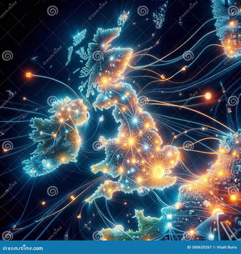 Uk S Electrical Map Pulsates With Vibrant Energy Tracing