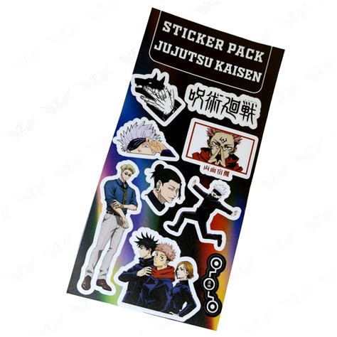 پک استیکر انیمه جوجوتسو کایسن ضد خش 9 عددی ارن شاپ