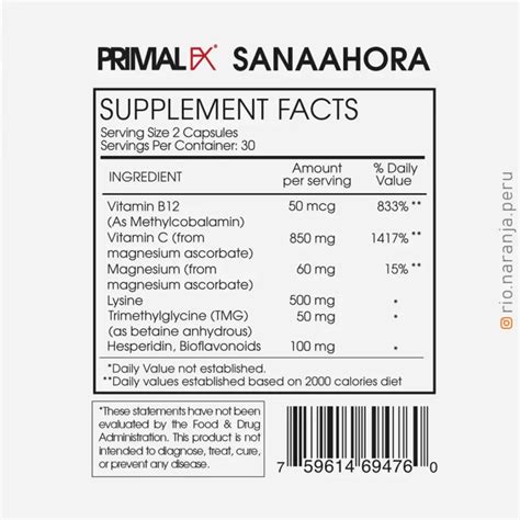 Vitamin C Active B Repara Arterias Primal Fx