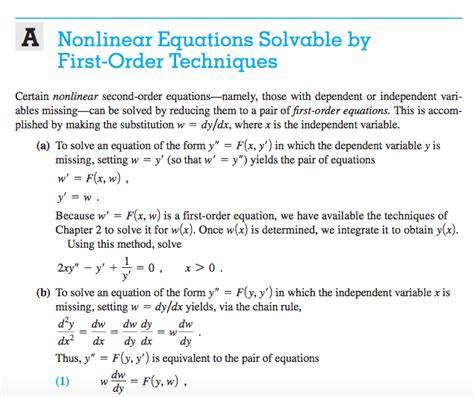 Solved A Nonlinear Equations Solvable By First Order