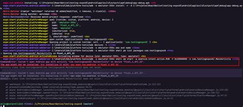 Sdk 48 Blank Bare Template Android Couldnt Open Android App With Activity · Issue 21444