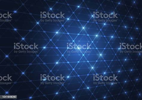 추상적인 기술 블루 육각형 메쉬 점 들과 라인 개념 혁신와 통신에 대 한 배경 패턴 벡터 일러스트 레이 션 0명에 대한 스톡 벡터 아트 및 기타 이미지 Istock
