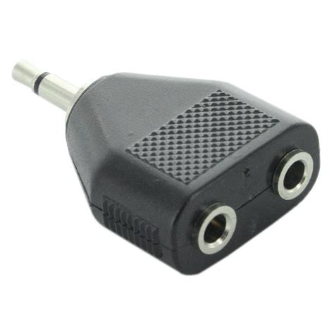 35mm Mono Male To 2x 35mm Stereo Female Y Split Adaptor Adapter Plug