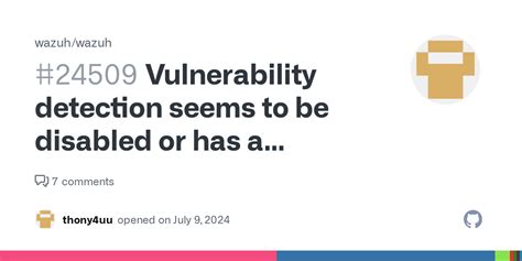 Vulnerability Detection Seems To Be Disabled Or Has A Problem 24457