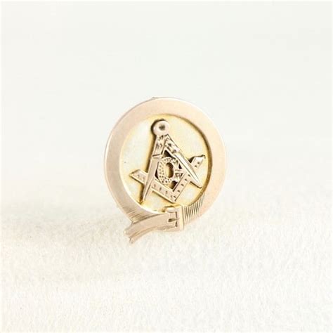 Masonic Antique Lapel Pin 10k